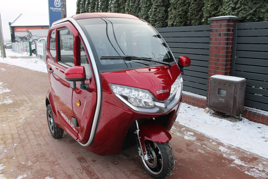 MINI SAMOCHÓD SARINI FIBI 80 3-kołowy 2500W 72V 80AH LIFEPO4 CZERWONY ...